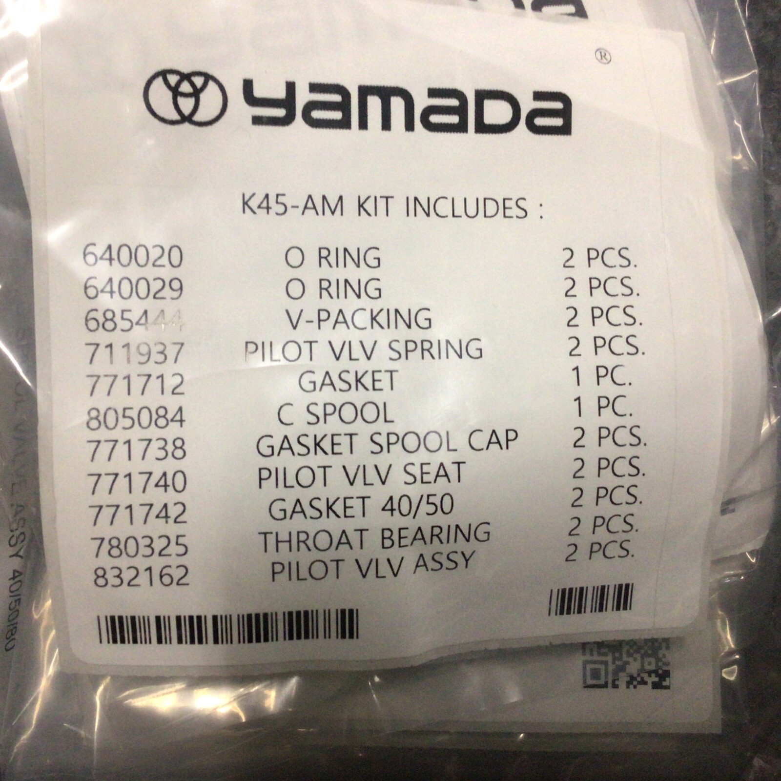 Yamada K45-AM Air Section Repair Kit For NDP-40/50 Pumps New | eBay