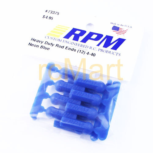 RPM Heavy Duty Rod Ends 12pcs 4-40 Blue for 1:10 Losi Associated RC Car ...