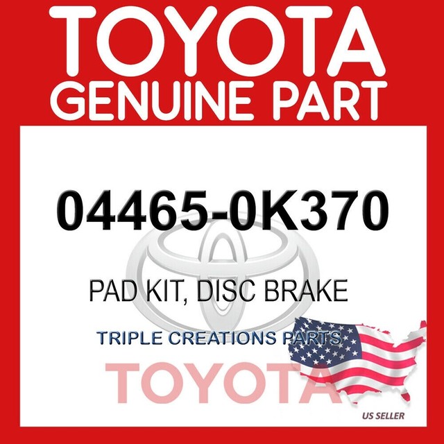 044650K370 Genuine Toyota Pad Kit Disc Brake 04465-0k370 for sale ...