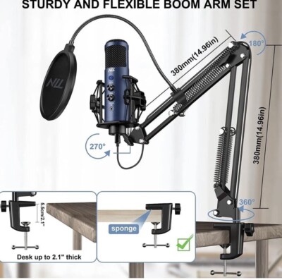 NLL (NB-001)USB Microphone for Computer Studio Podcast Condenser ...