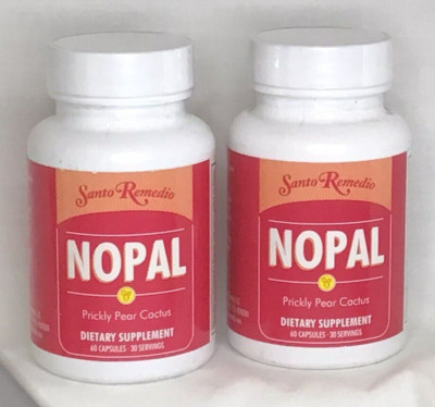 Lot of 2 Santo Remedio Nopal Prickly Pear Cactus Total 120 Capsules 700 ...