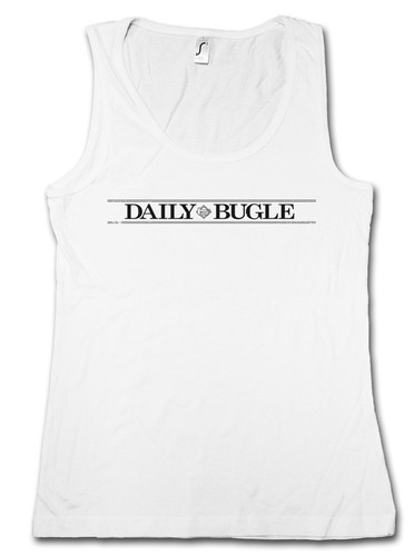 DAILY BUGLE LOGO TANK TOP VEST - Spider Cartoon Peter Newspaper USA Man ...