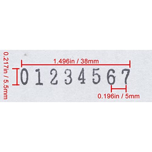 8 Digits Rubber Number Stamp Date Stamp Office Stamp Rotating | eBay