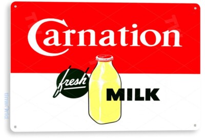 TIN SIGN Carnation Milk, Kitchen, Cottage, Farm, Retro, Dairy, Decor ...