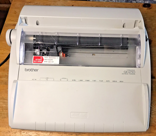 Brother GX-6750 Correctronic Electronic Typewriter Tested w/ Keyboard ...