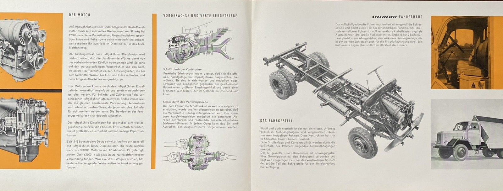 PROSPEKT MAGIRUS DEUTZ-TYP MERCUR A-K + SILENCAB-NR:W6/5145A/112/206D ...