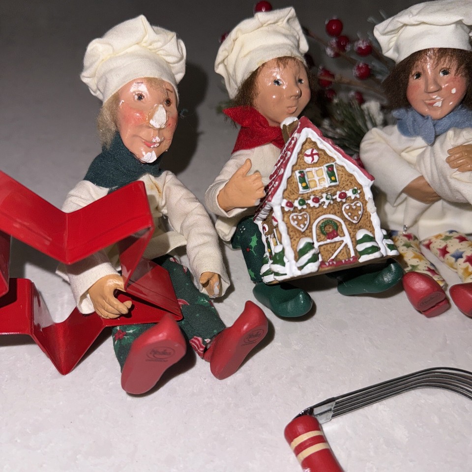 Byers Choice Kindles Ornament Bakerkins Baker Gingerbread House Chef ...