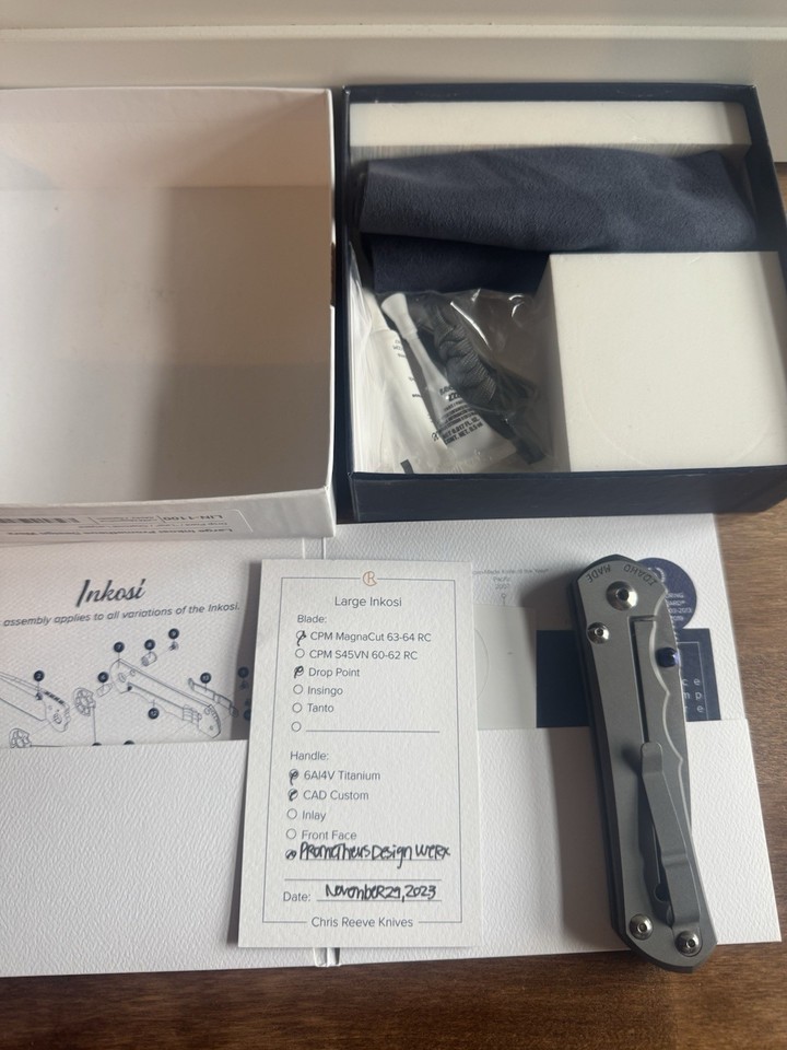 Chris Reeve Knives Large Inkosi PDW SPD - Line Pattern / Drop Point ...