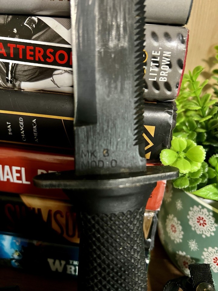 MK3 MOD 0 2V376 USN Navy Diver Survival Ontario Black Knife & Scabbard ...