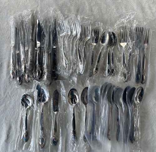Vintage 45 Pc. Oneida Country Lane Ballad Pattern Silverplated Flatware ...