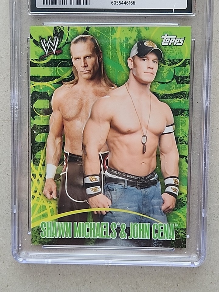Shawn Michaels vs John Cena CGC 9 WWE WWF 2007 Topps Face Off Wrestling ...