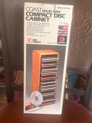 Coast Solid Oak Compact Disc Cabinet Brand New ***RARE*** | eBay