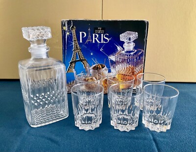 Luminarc Paris Whiskey Decanter And 6 X Tumbler Set Brand New In Box ...