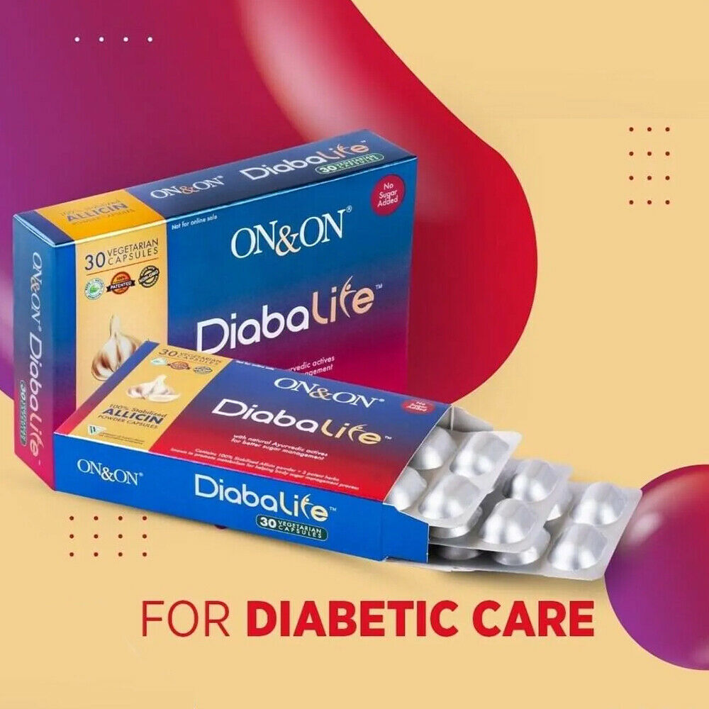 On&On Diabalife Herbals Vegetarian Cinammon Karela Neem Arecan 30 Caps ...