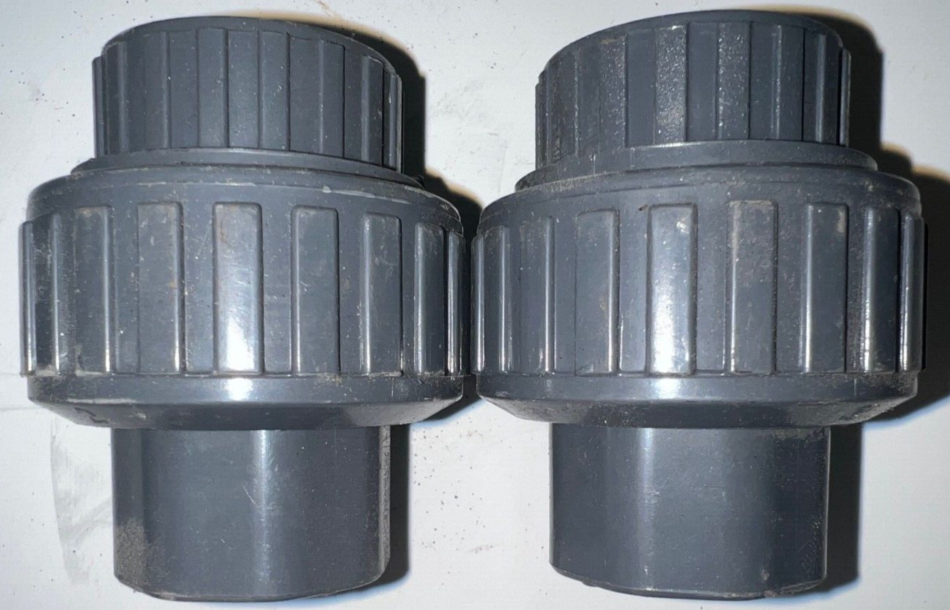 NIBCO CHEMTROL PIPE UNION F1970 PVC 1/2" SIZE SCH 80 150 PSI @ 73°F LOT ...