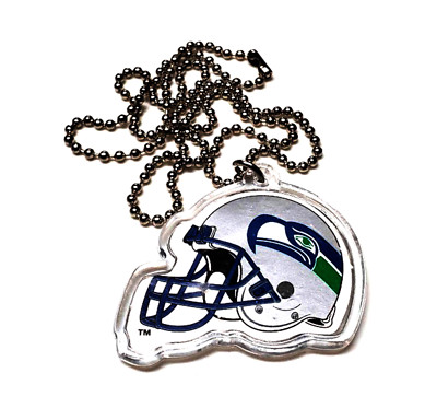 SEATTLE SEAHAWKS NEW PENDANT 21" CHAIN DIECUT HELMET 2 SIDE LICENSED ...