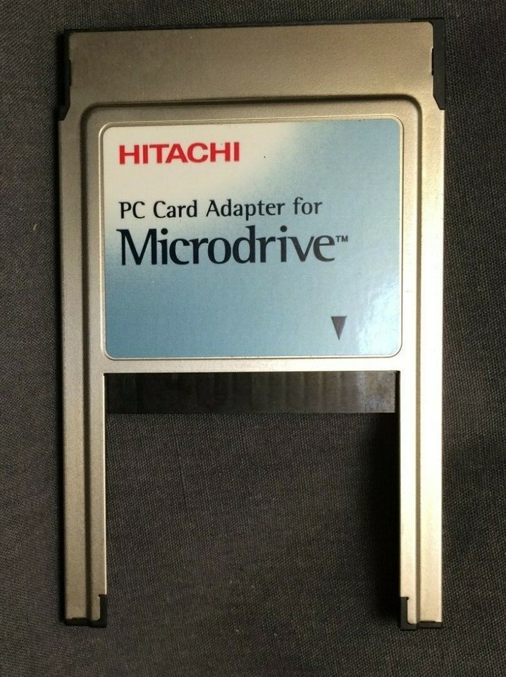 Hitachi 2GB CompactFlash+ Type II MicroDrive HMS360402D5CF with PC Card ...