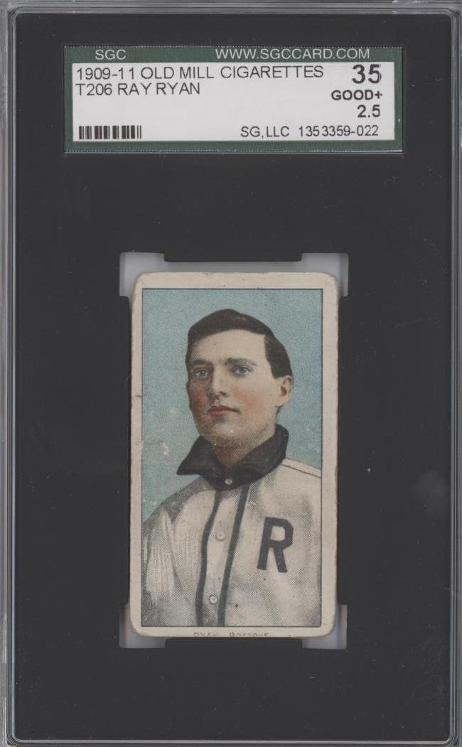 1909-11 T206 - Ray Ryan Southern Leagues Black Back (RC) for sale ...