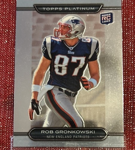 2010 TOPPS PLATINUM NFL FOOTBALL ROB GRONKOWSKI #122 ROOKIE NEW ENGLAND ...