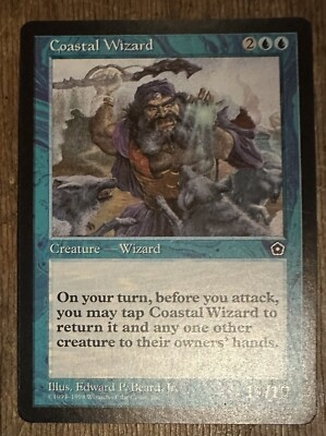 Coastal Wizard 1x MtG Portal Second Age SP/NM | eBay