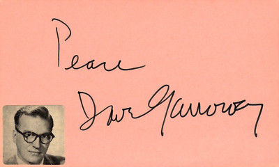 Dave Garroway Signed Auto 3x5 Index Card I Surrender Dear | eBay