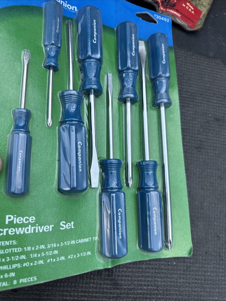 Rare Mint Sears Companion Blue Handle Screwdriver Set 8pc 30492 Western ...