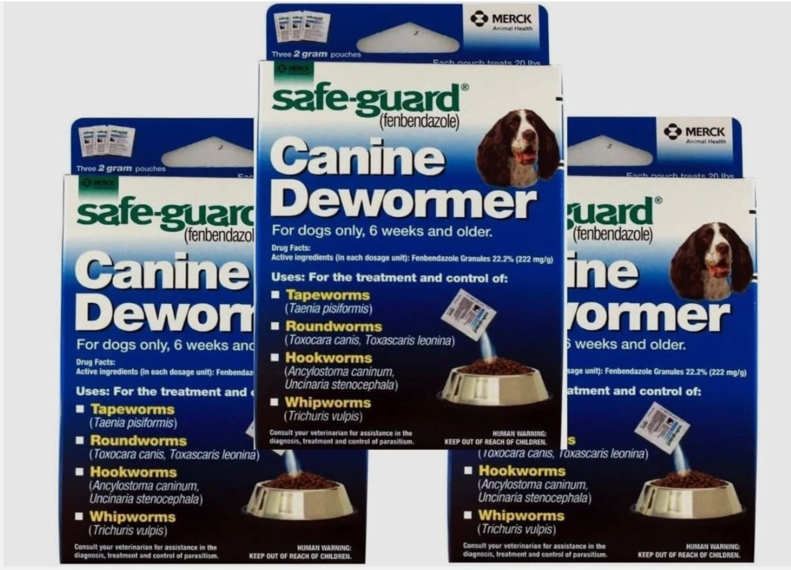 Canine Dewormer For Dogs Only, 6 Weeks and Older, 9 Pouches Total(3 ...