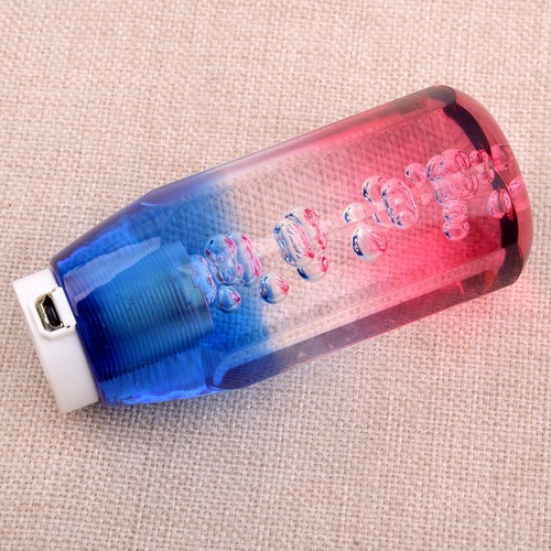 Universal LED Crystal Bubble Gear Stick Shift Lever Shifter Knob 10CM ...