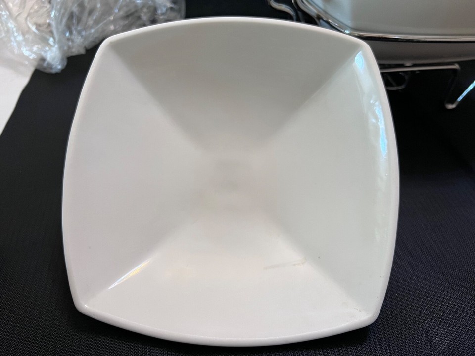 White Porcelain Buffet Server in Warmer Base | eBay