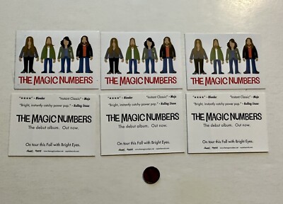 THE MAGIC NUMBERS Debut 3 PROMO STICKERS Those Brokes Runaway Alias ...