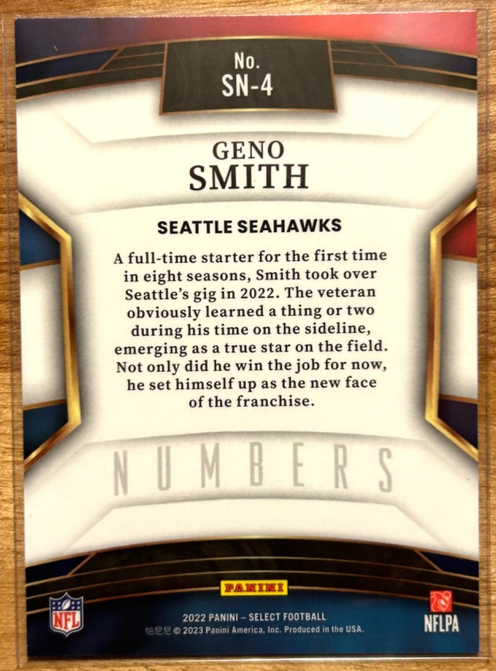 2022 Panini Select - Geno Smith - Numbers SP #SN-4 - Seattle Seahawks ...