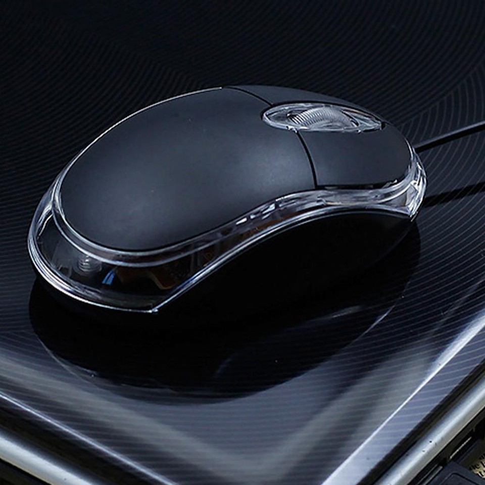 Wired USB Optical Mouse for PC Laptop Computer Scroll Wheel LED Lights ...
