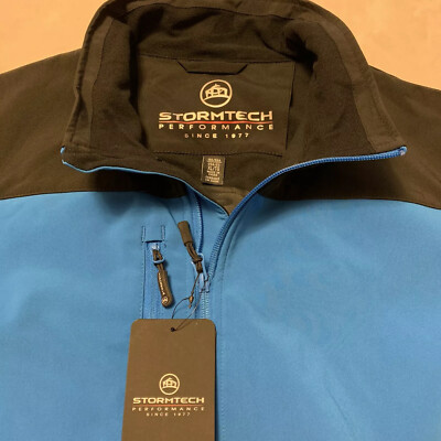 Stormtech H2Xtreme Lined Jacket XL Black Blue 4 Zip Pocket Drawstring ...