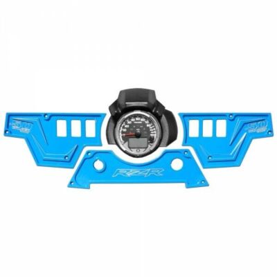 50 Caliber Racing 6 Switches Aluminium Blue Dash Panel For Polaris RZR ...