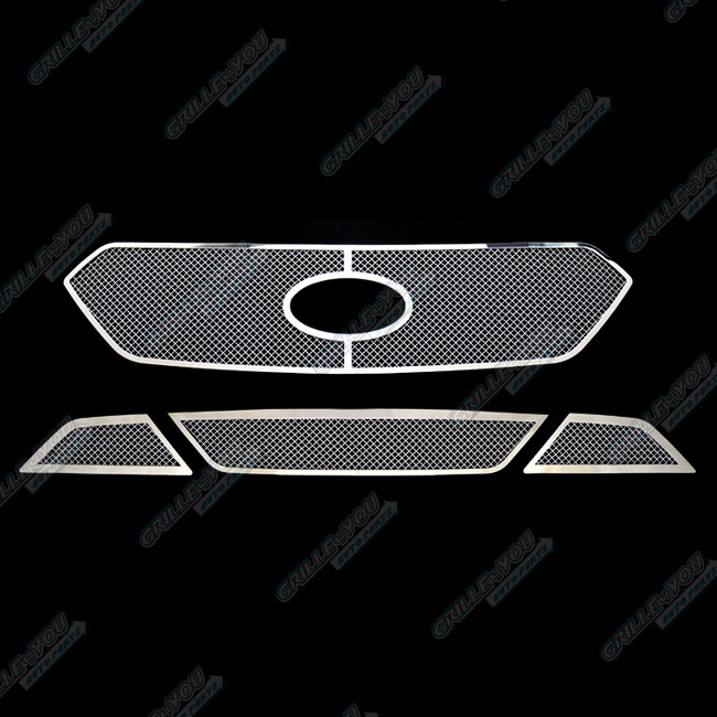 For 2013-2019 Ford Taurus SHO W/ Logo Show Stainless Chrome Mesh Grille ...