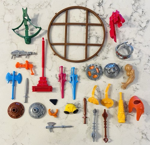 27 - MOTU VINTAGE WEAPONS LOT Masters Of the Universe Action Figure He ...