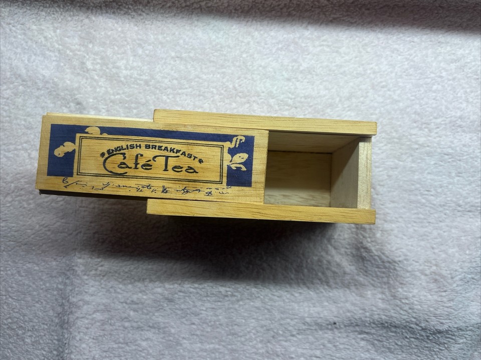 English Breakfast Café Tea Wooden Box | eBay