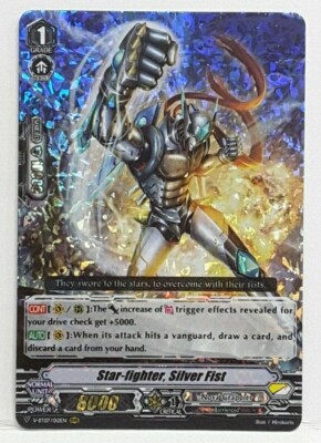 Bushiroad Cardfight Vanguard Star-fighter, Silver Fist V-BT07/012EN RRR ...