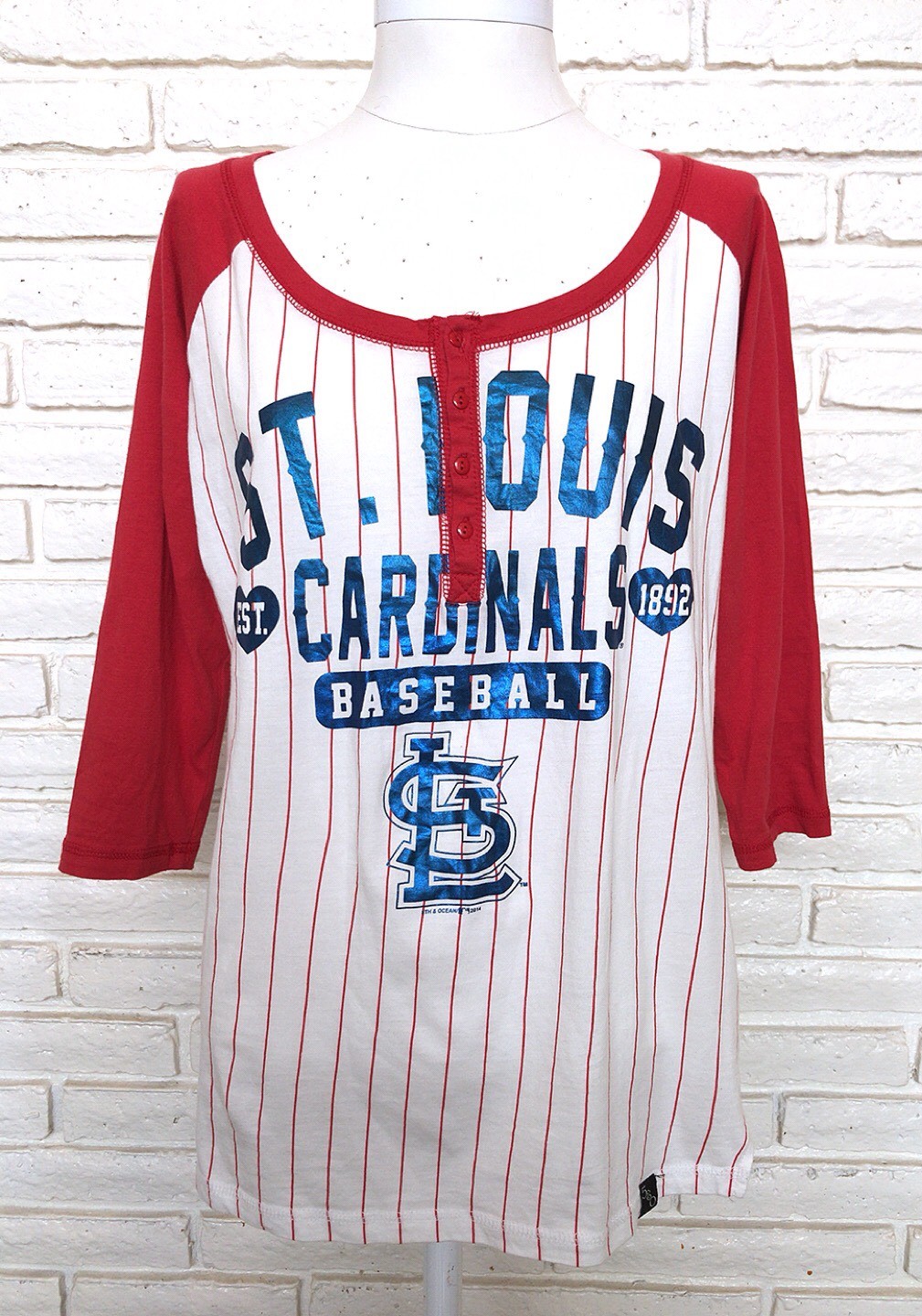 St Louis Cardinals Shirt Womens Medium 5th and Ocean Baseball Red ...