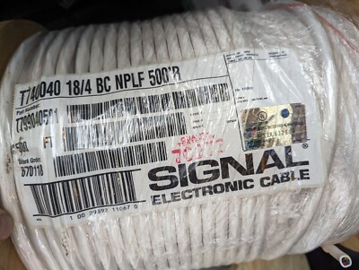500ft SPOOL SOUTHWIRE 18/4 SOL CU NPLF WE 500R 4C 18-AWG FIRE ALARM ...