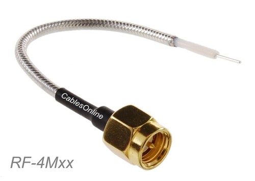 SMA Male to Open-end Semi-Rigid RG405 RF 50Ω Coaxial Pigtail Cable | eBay
