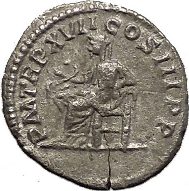 SEPTIMIUS SEVERUS Silver Ancient Roman Coin Salus Asclepius daughter ...