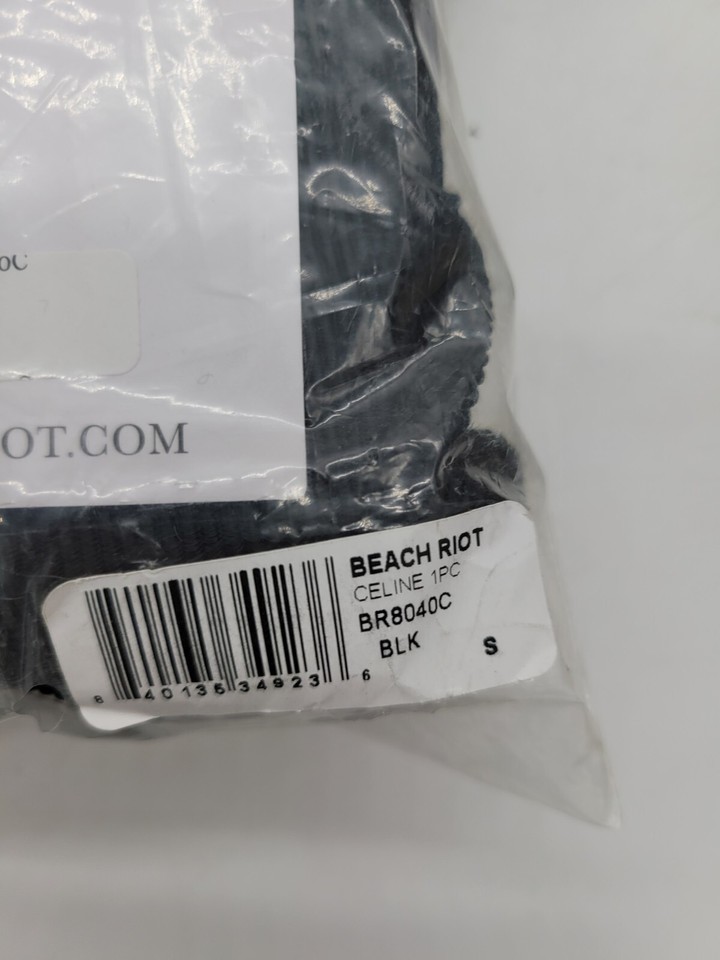 Beach Riot E3227 Women's Black Celine Solid One-Piece Swimsuit Size S ...