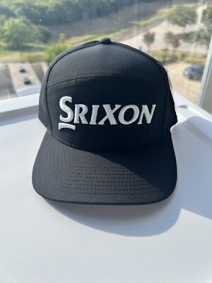 NEW Srixon Tour Panel Collection Black Adjustable Golf Hat Cap 6-Panel ...