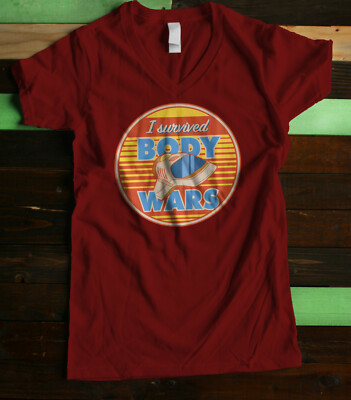 I Survived Body Wars Women's Fitted V Neck | eBay