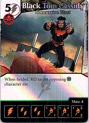 Deadpool Dice Masters Card & Die #46 Black Tom Cassidy Concussive Blast ...