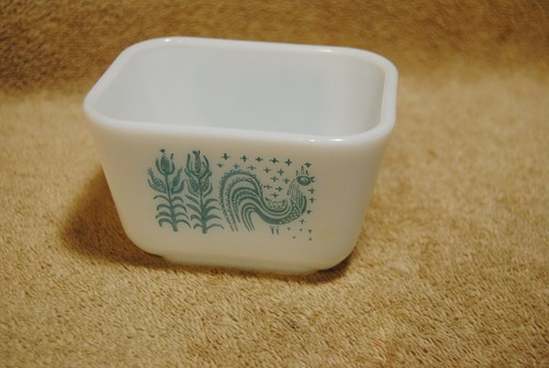 Vintage Pyrex 501 Ovenware Mini Loaf Butterprint Pattern Rooster 4.25 ...