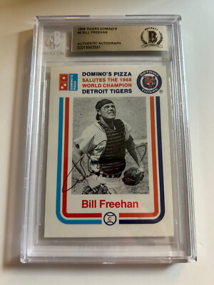 Bill Freehan Signed Domino’s Pizza Salutes The 68 Tigers Card Beckett ...