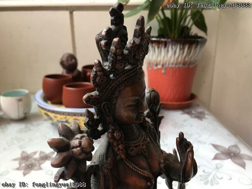 Tibet Buddhism Old Red Copper Green Tara God Godness Kwan-yin Guanyin ...