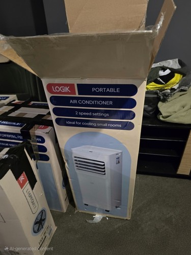 RRP 300£ LOGIK LAC07C25 Portable Air Conditioner & Dehumidifier - White ...